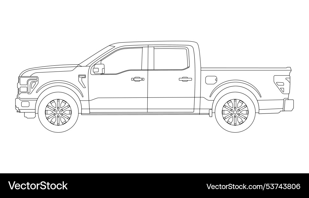 Ford f-150 Royalty Free Vector Image - VectorStock