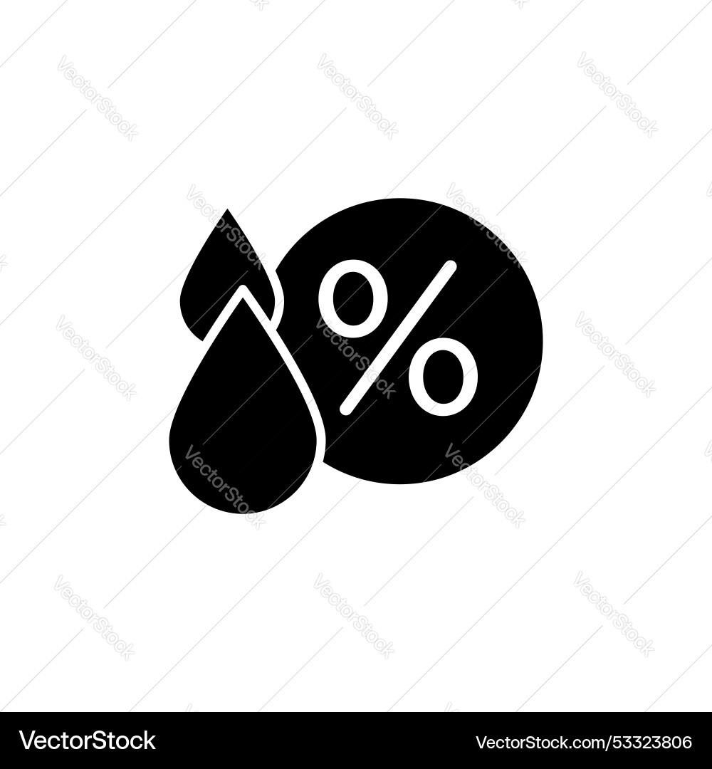 Humidity icon isolated on white background Vector Image