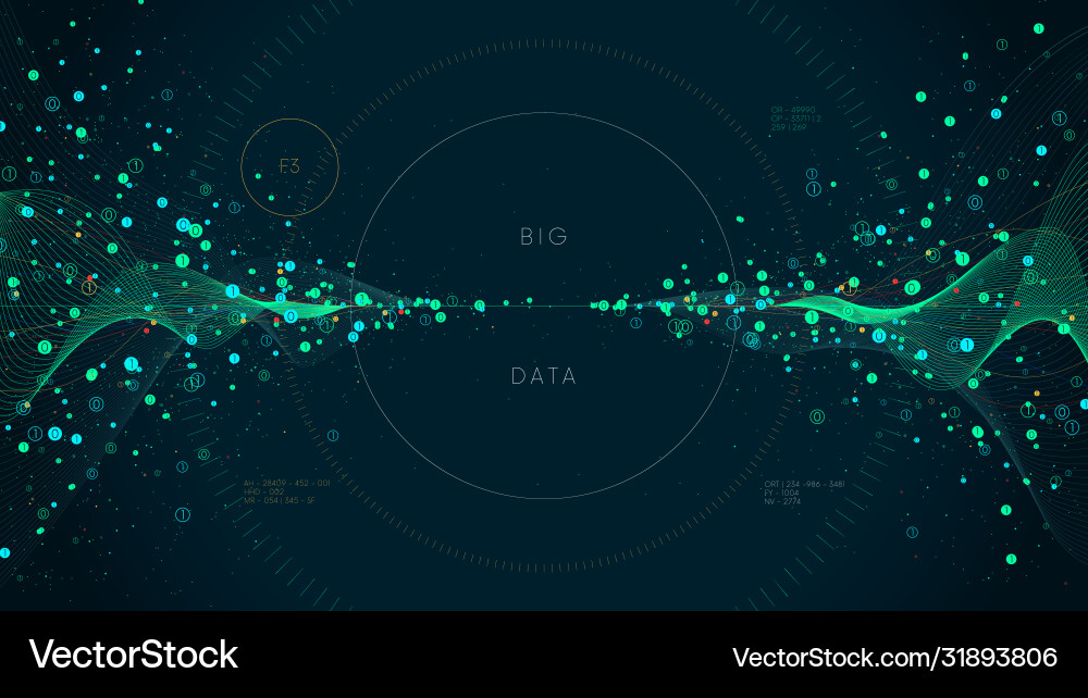 Innovative technologies for processing big data Vector Image Innovative technologies for processing big data Vector Image