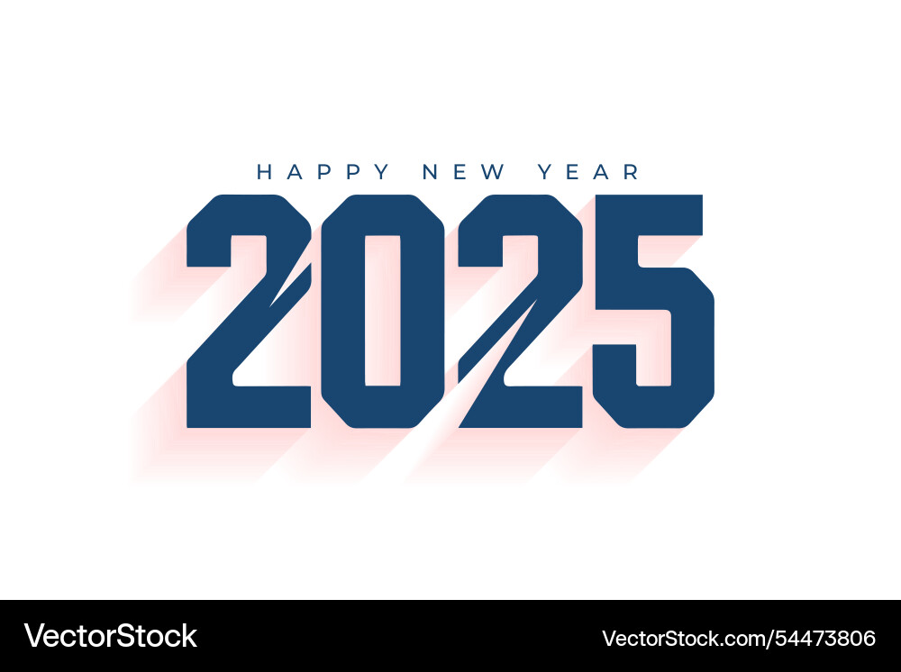 Modern 2025 new year invitation background design Vector Image