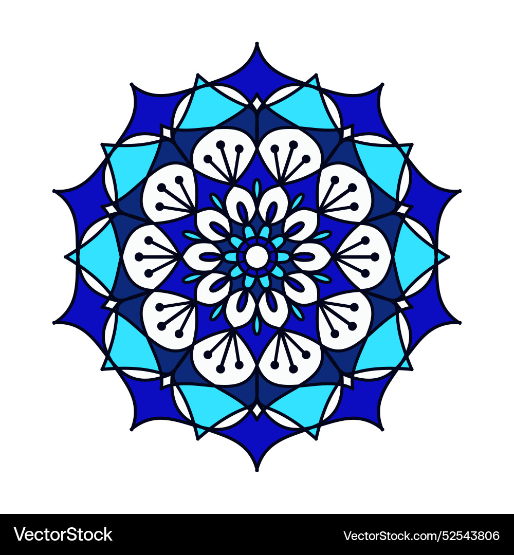 Simple paper cutting mandala design Royalty Free Vector