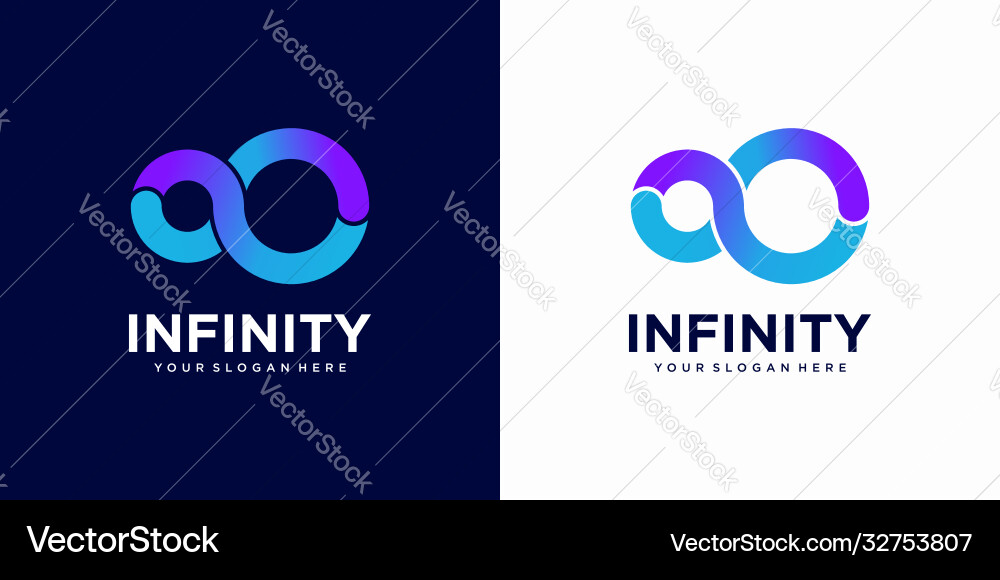 Abstract infinity logo template design Royalty Free Vector