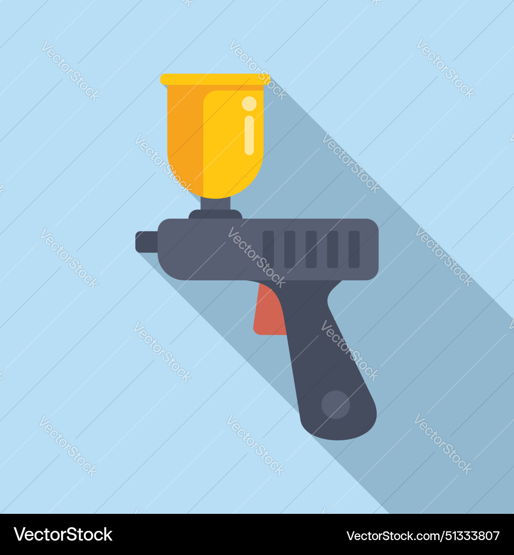 Cartoon spray gun icon on blue background Vector Image