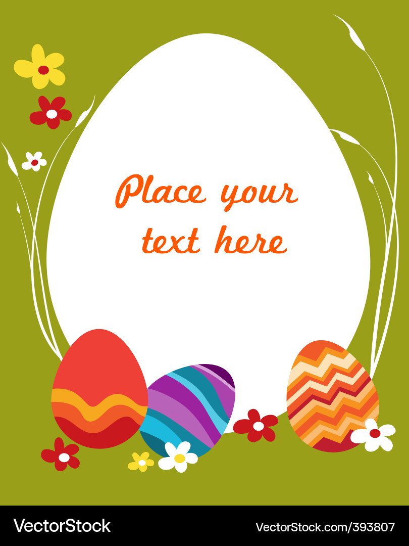 Easter card template Royalty Free Vector Image