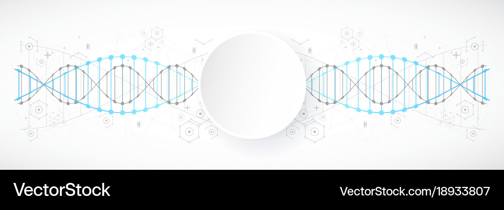 Science template blue wallpaper or banner Vector Image