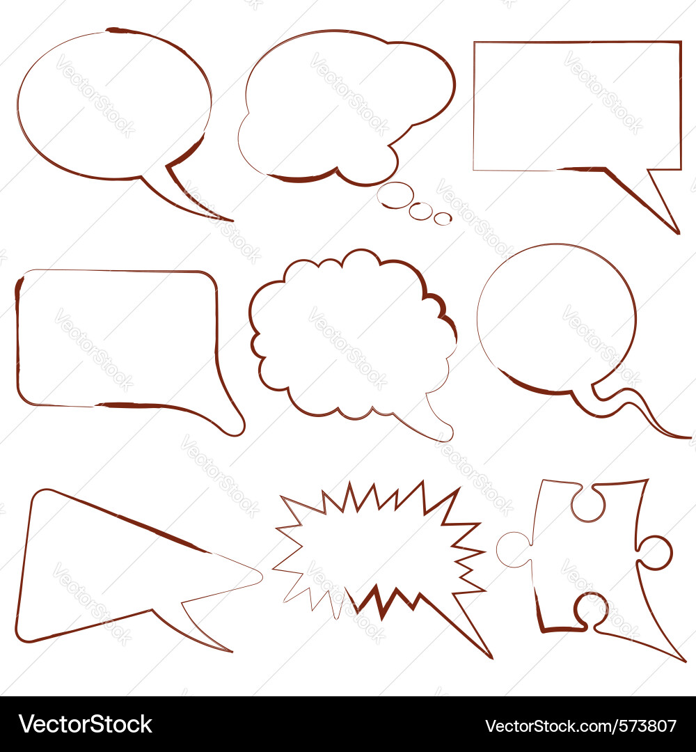 Talking Bubbles & Thought Bubbles Royalty Free Vector