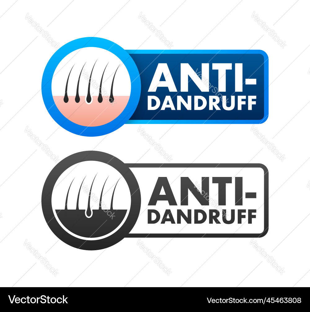 Anti-Dandruff Hair Care Label Royalty Free Vector Image