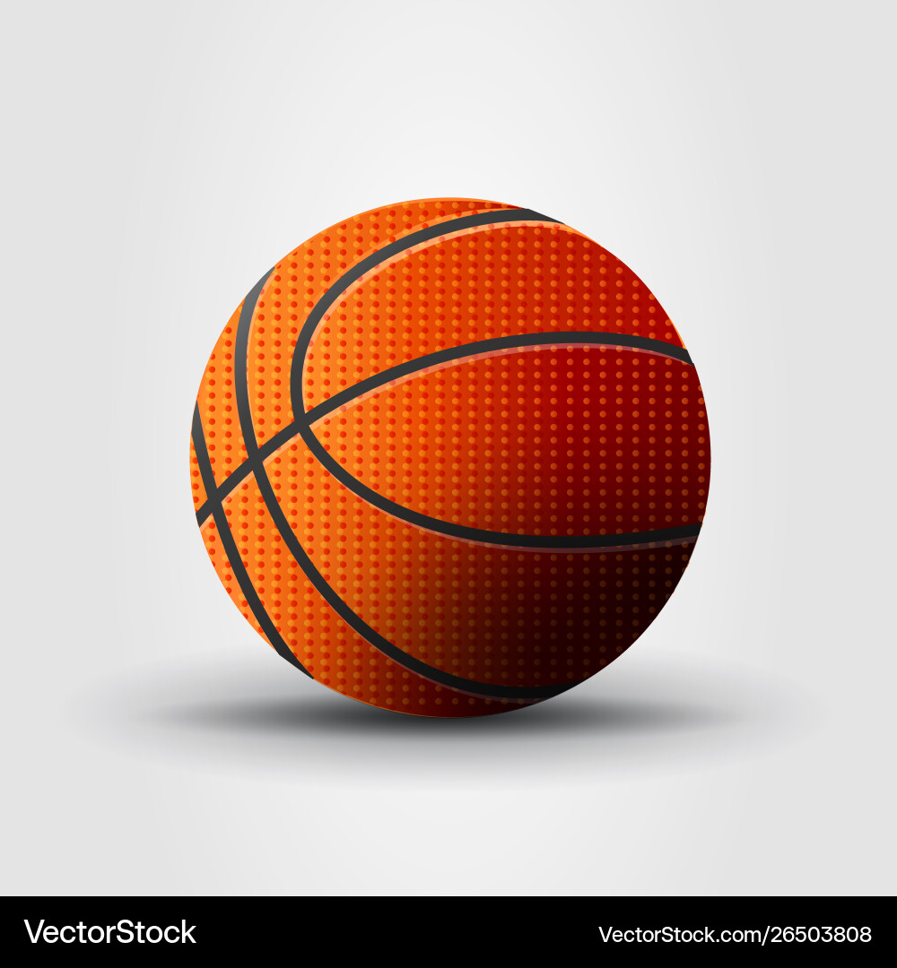 Basketball ball realistic Royalty Free Vector Image