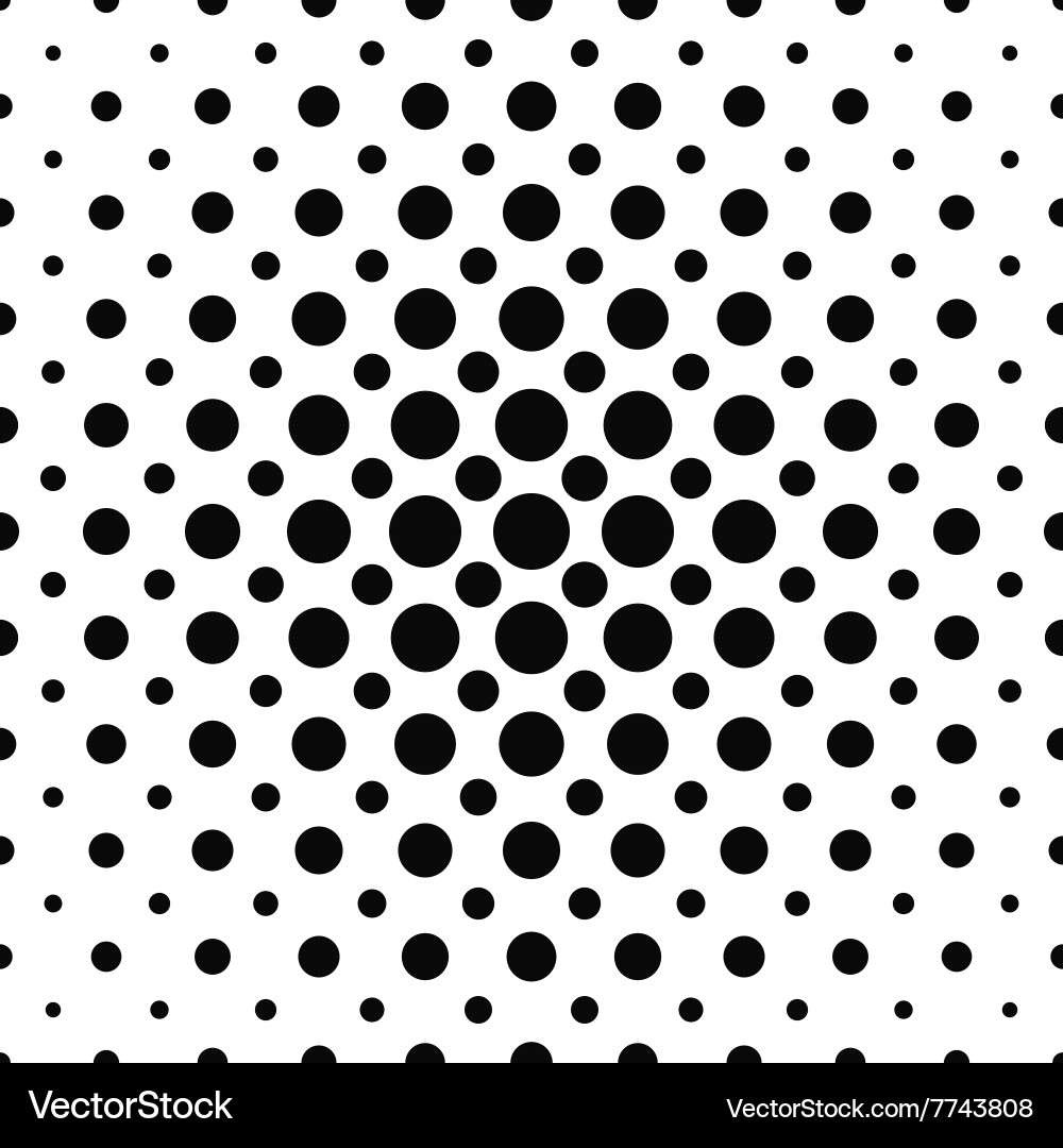 Black and White Dot Seamless Pattern Royalty Free Vector