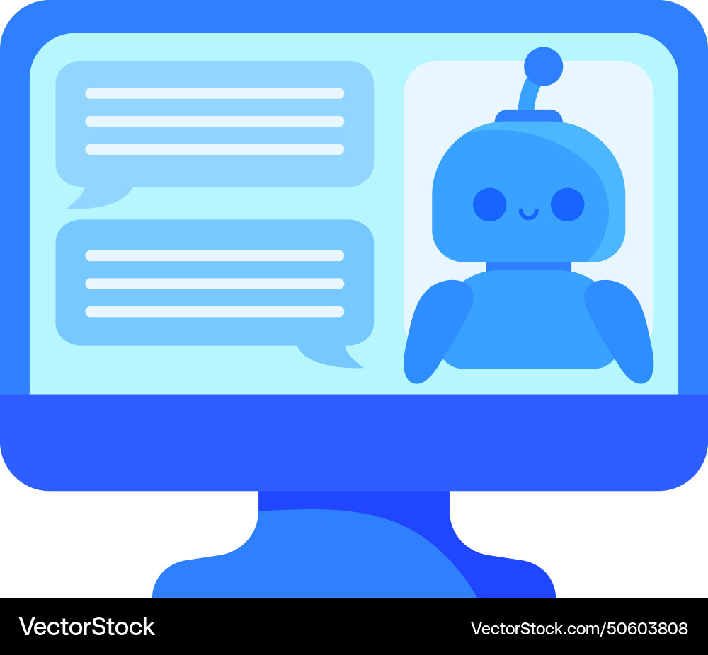 Chatbot digital information Royalty Free Vector Image
