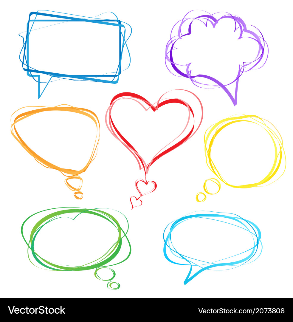 Colorful speech bubbles Royalty Free Vector Image