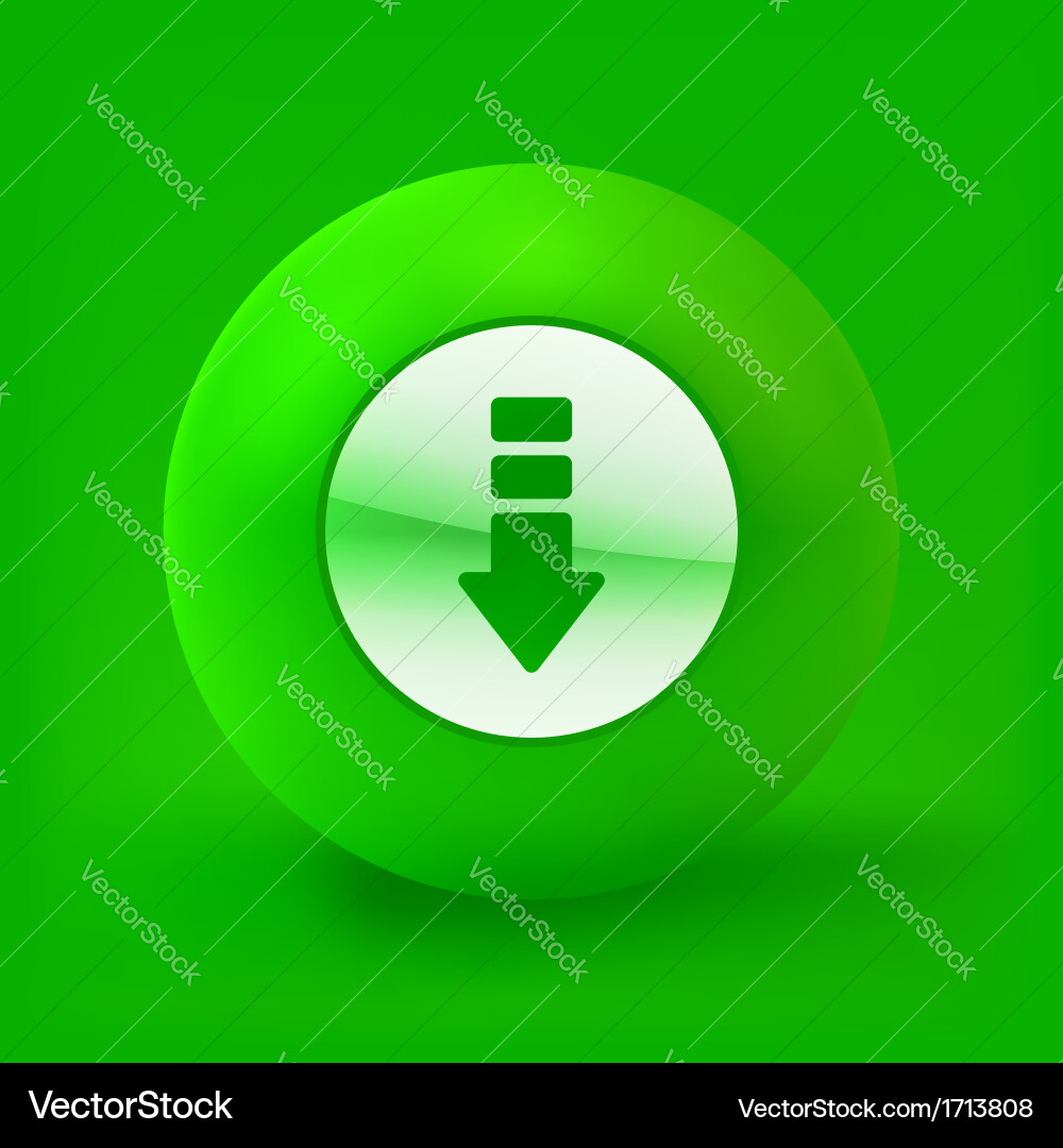 Download Icon - Green Arrow Royalty Free Vector Image
