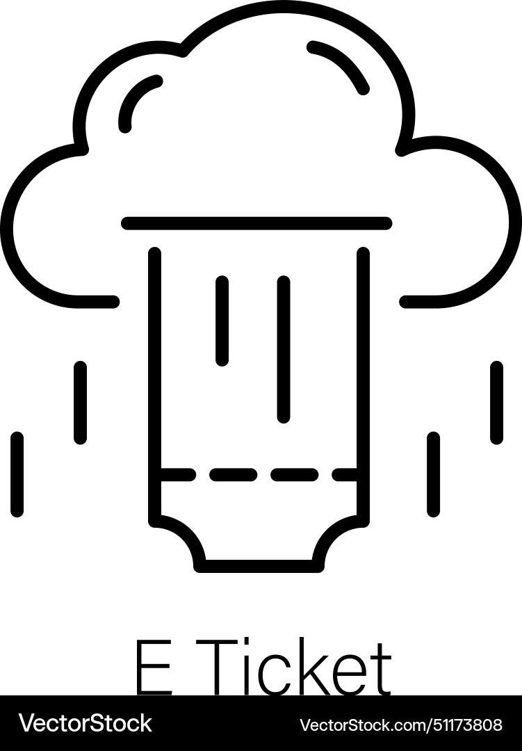 E ticket Royalty Free Vector Image - VectorStock