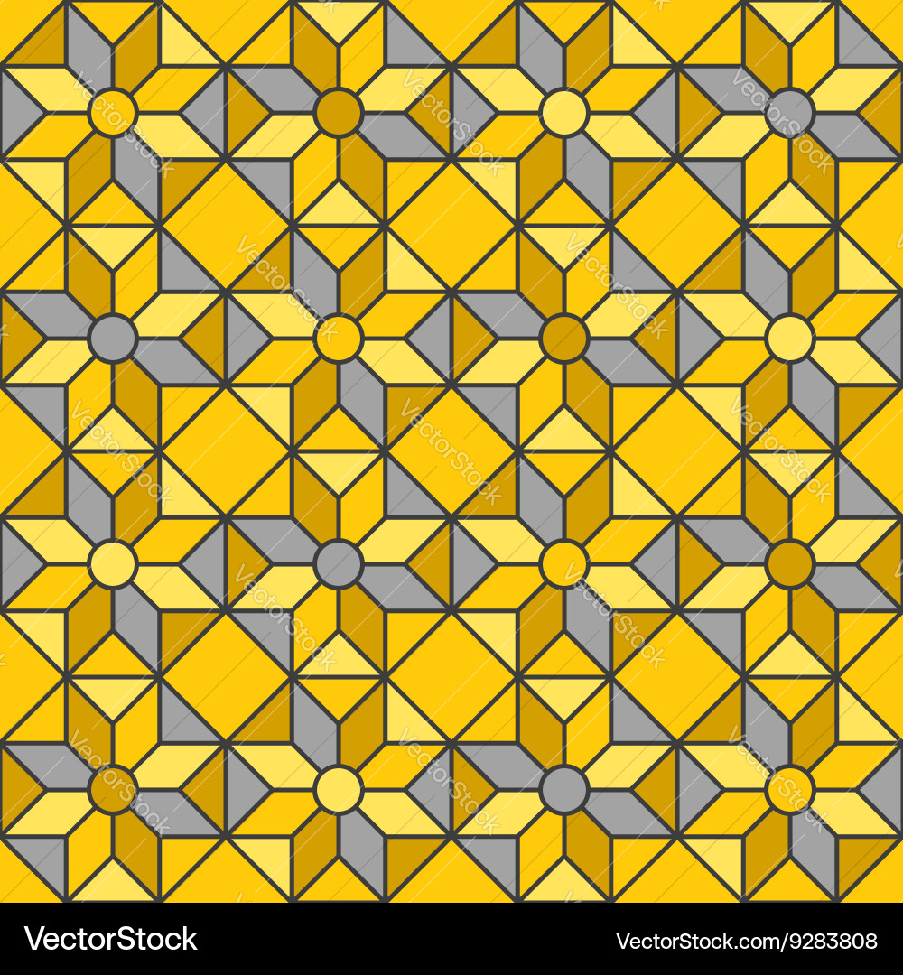 Geometric Stained Glass Pattern Royalty Free Vector Image