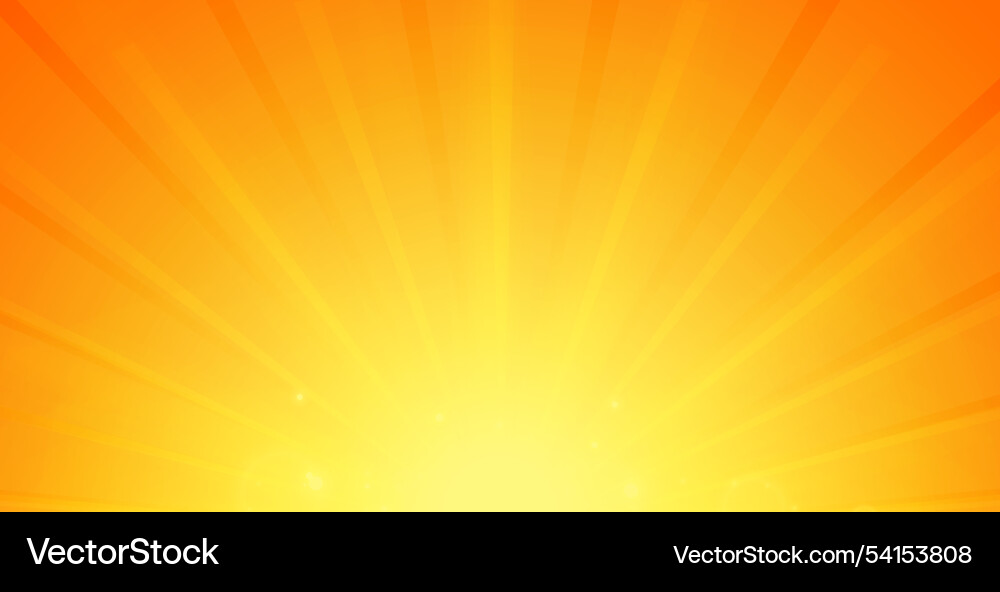 Glowing rays background in orange color design Vector Image