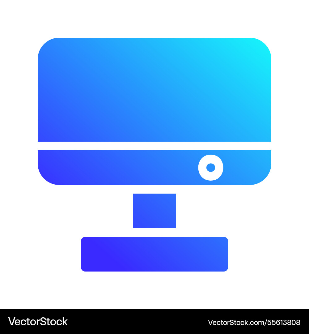 Gradient computer monitor icon modern design Vector Image