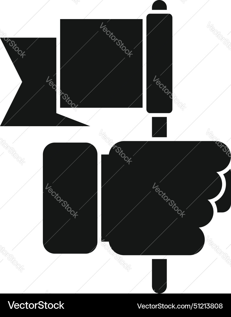 Leader handle flag icon simple career goal Vector Image