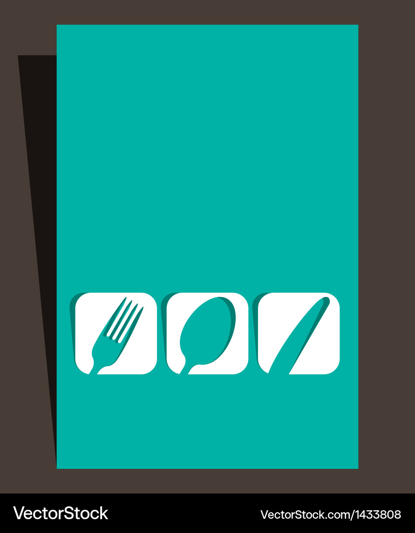 Restaurant menu design with cutlery symbols Vector Image