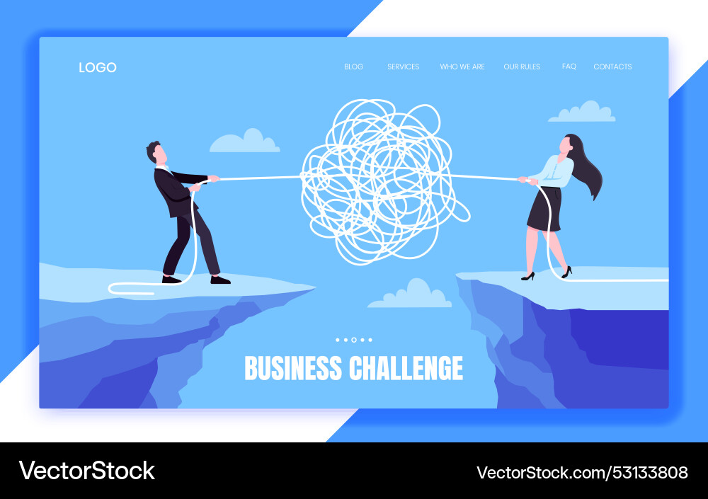Unravel business chaos process with tangle Vector Image