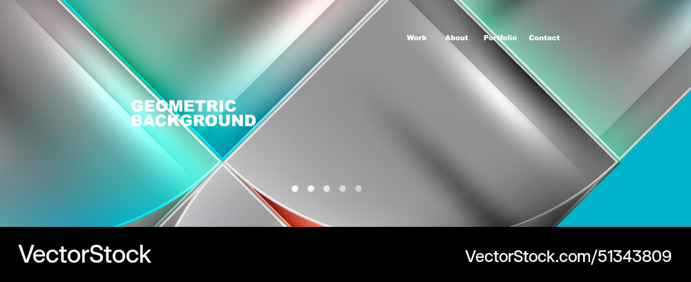 Circle triangle geometric web site page template Vector Image