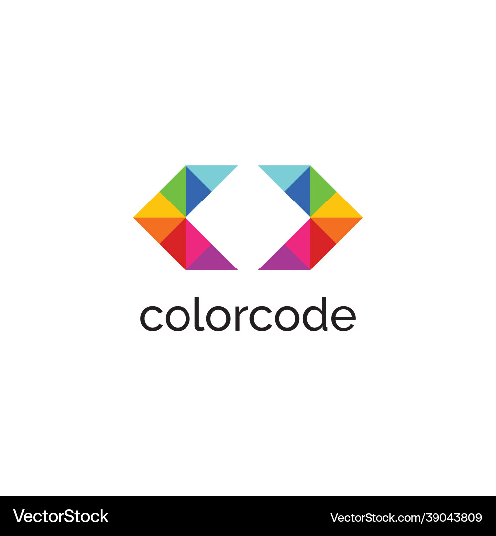Color code logo Royalty Free Vector Image - VectorStock