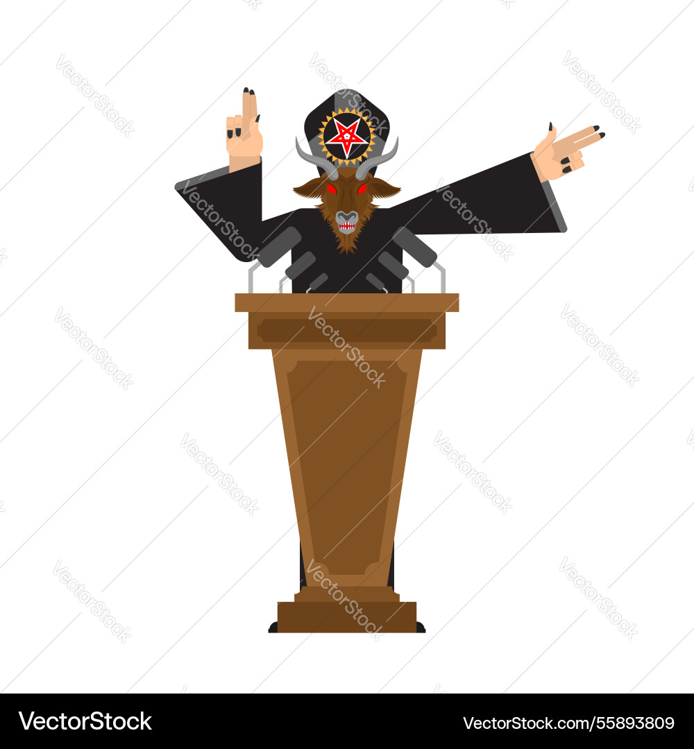 Böse Prediger baphomet demon devil schwarz mass Vektorbild