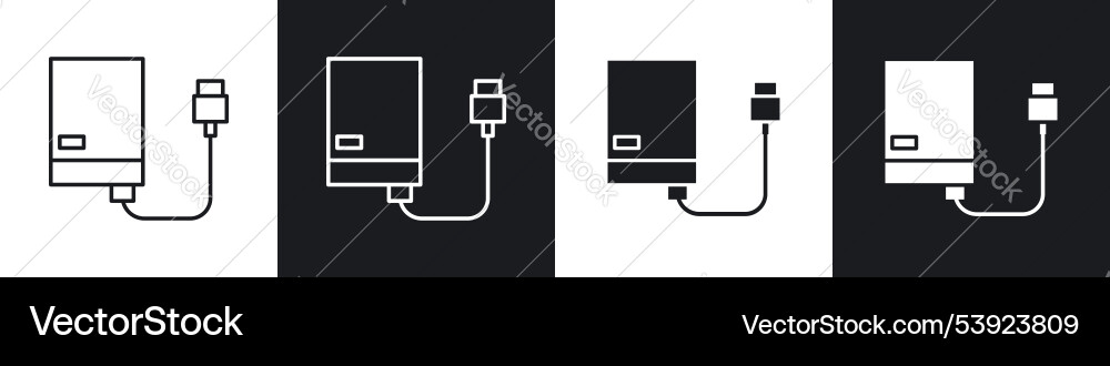 External hard drive icon Royalty Free Vector Image