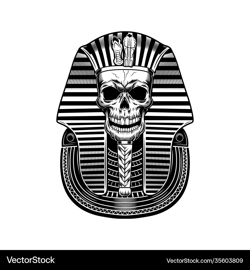 Pharaoh skull Royalty Free Vector Image - VectorStock