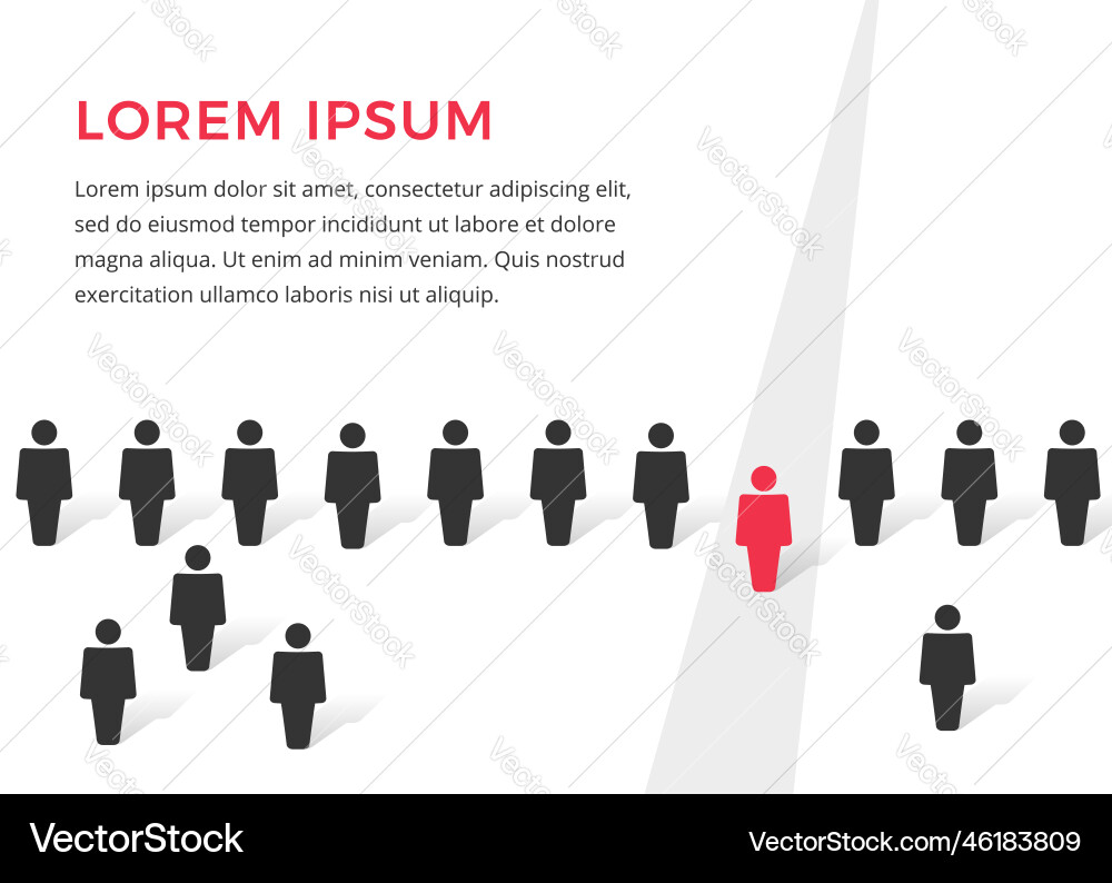 Stand out from the crowd Royalty Free Vector Image