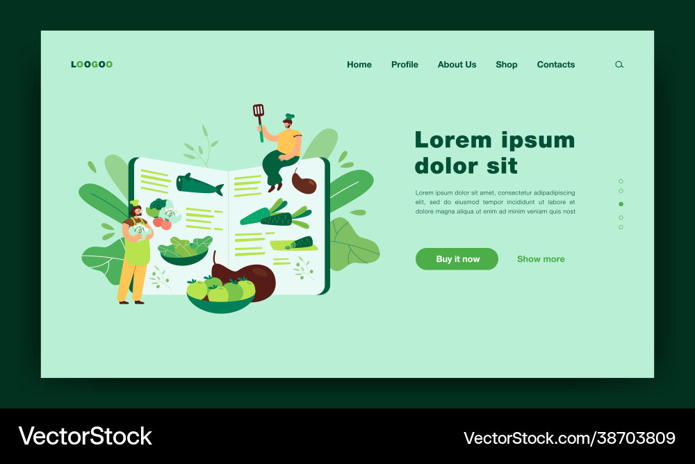 Tiny chefs cooking healthy food according Vector Image