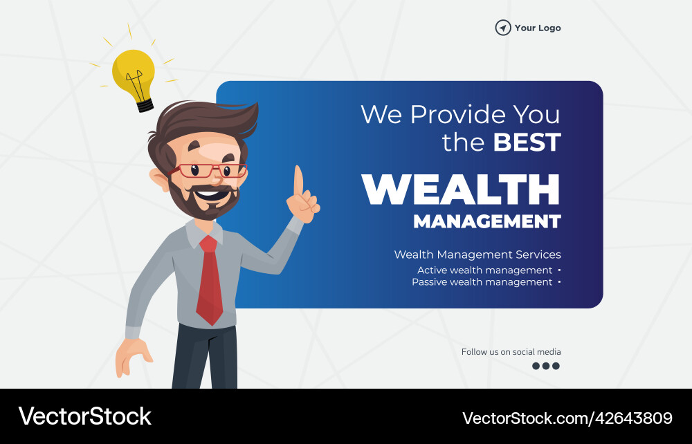 Wealth management solution landscape banner design