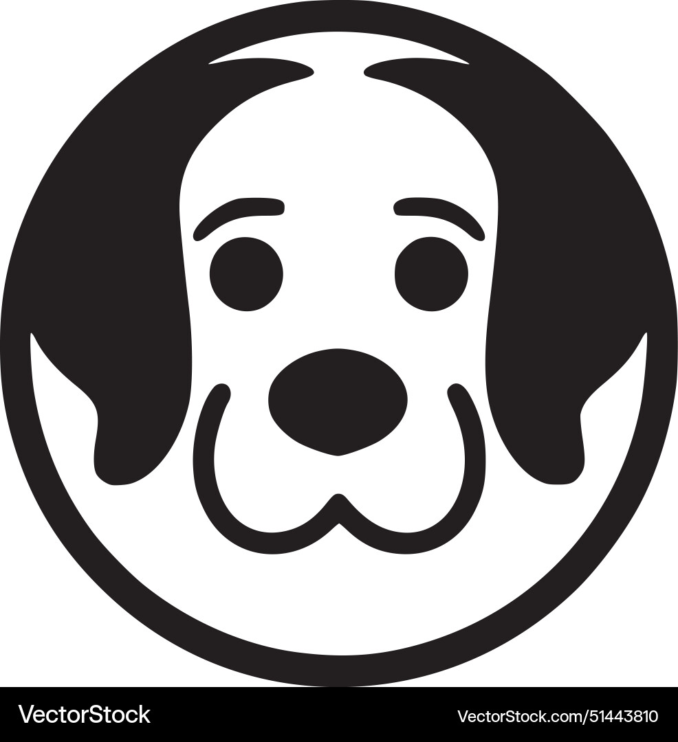 Dog - black and white isolated icon Royalty Free Vector