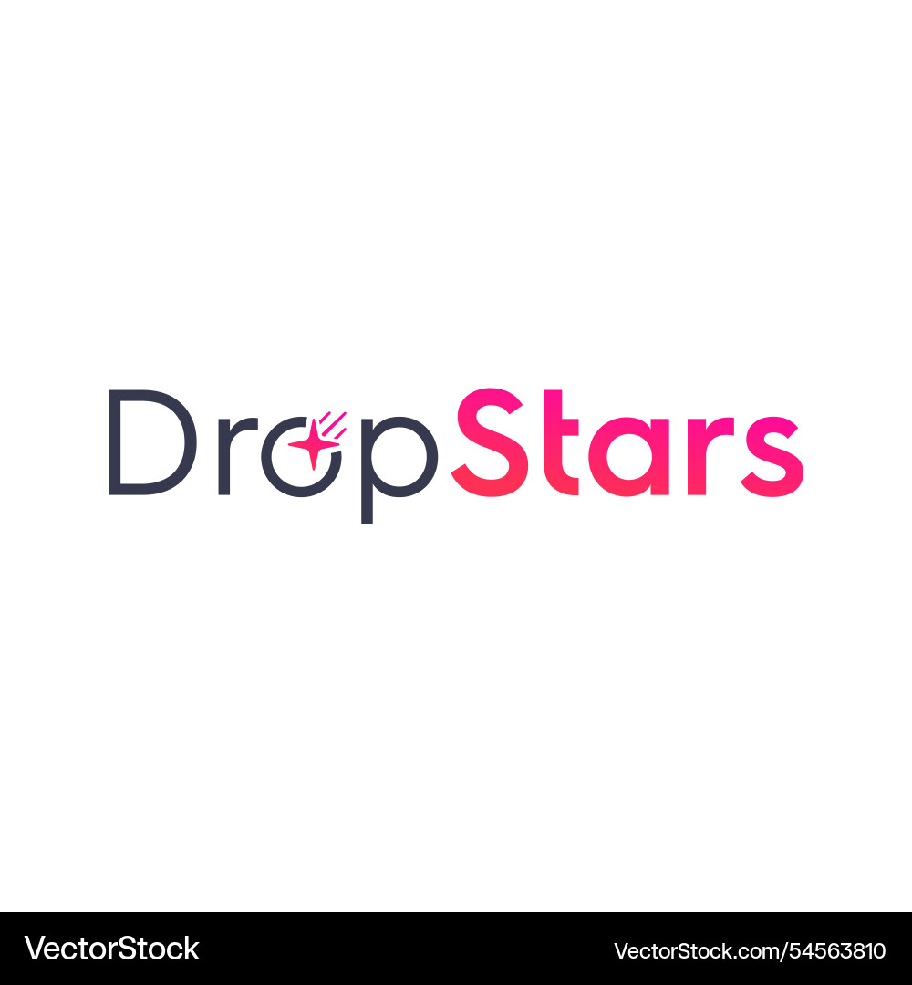 Drop stars logo Royalty Free Vector Image - VectorStock