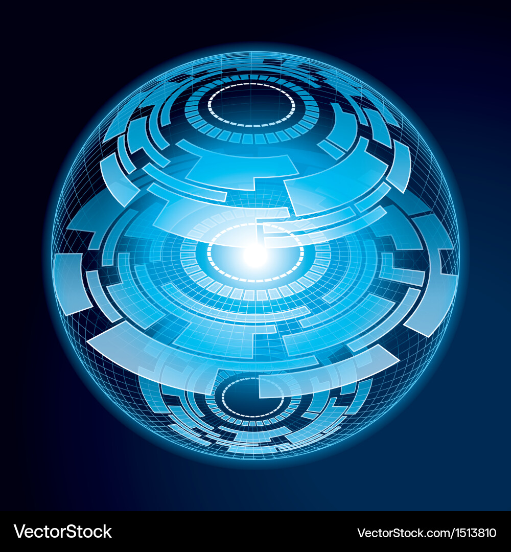 Fantasy navigation sphere Royalty Free Vector Image