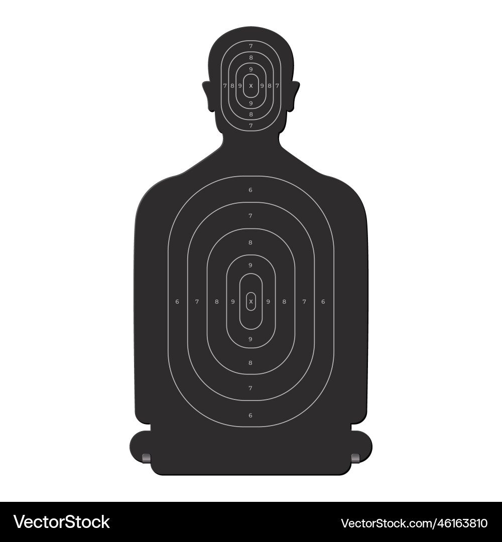 Human target shooting range man body silhouette Vector Image