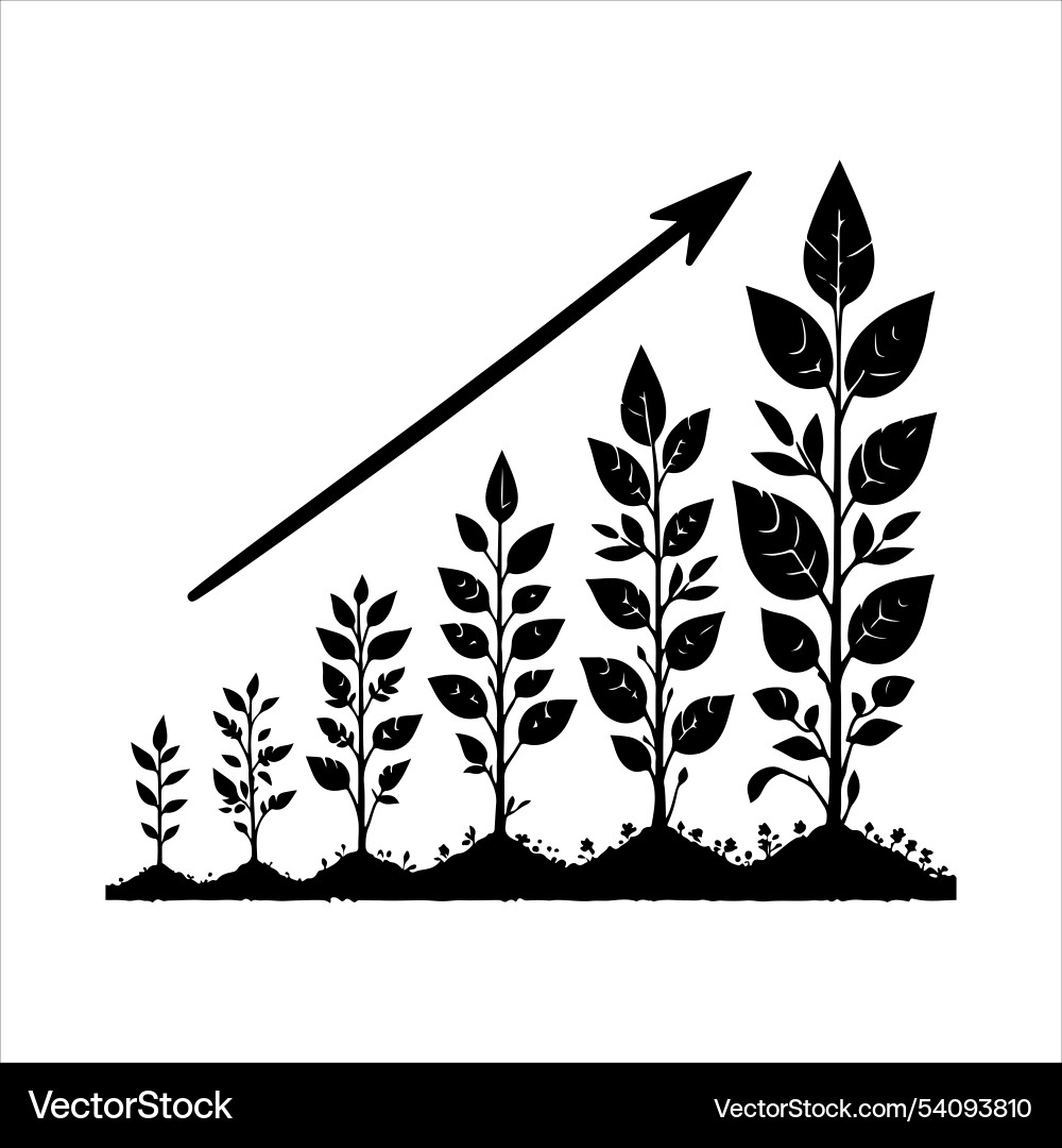 Plant growth eps file Royalty Free Vector Image