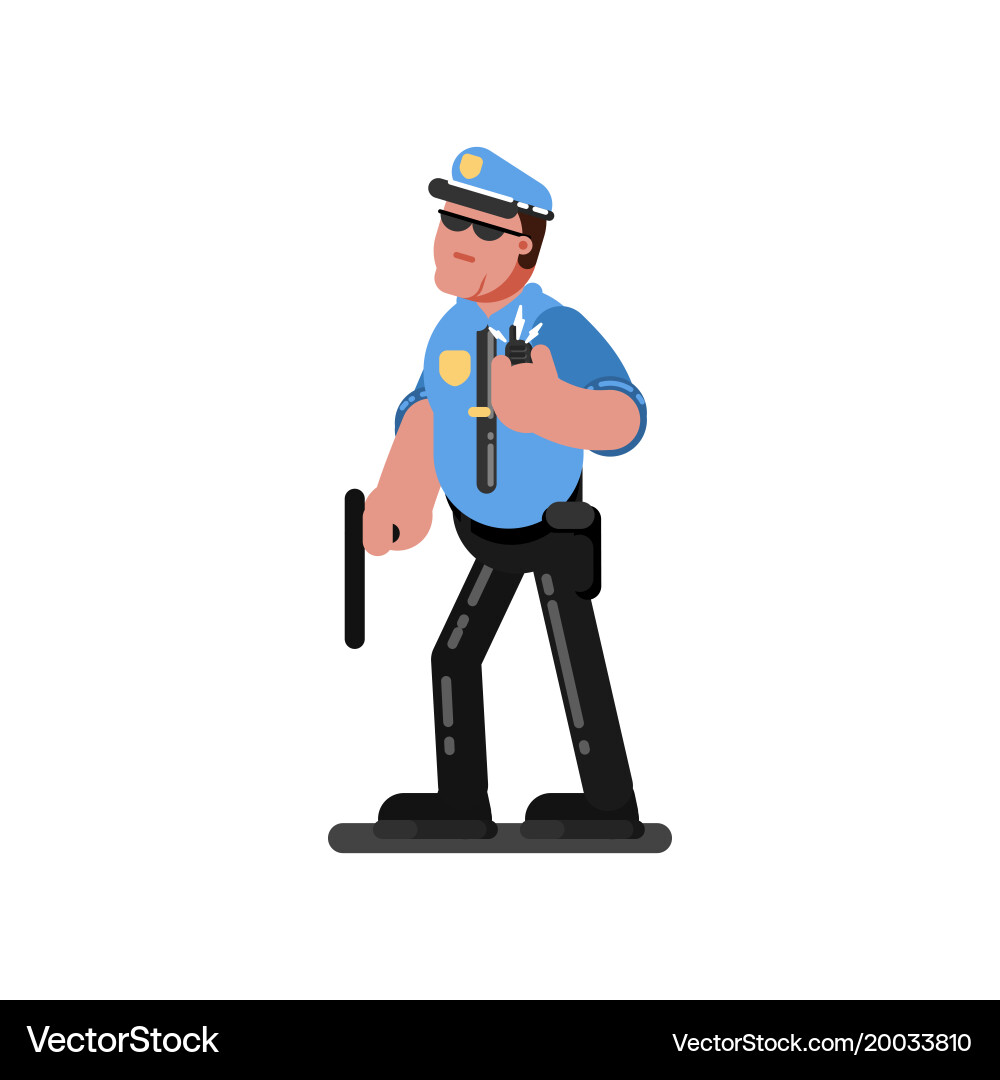 Police sketch officer Royalty Free Vector Image