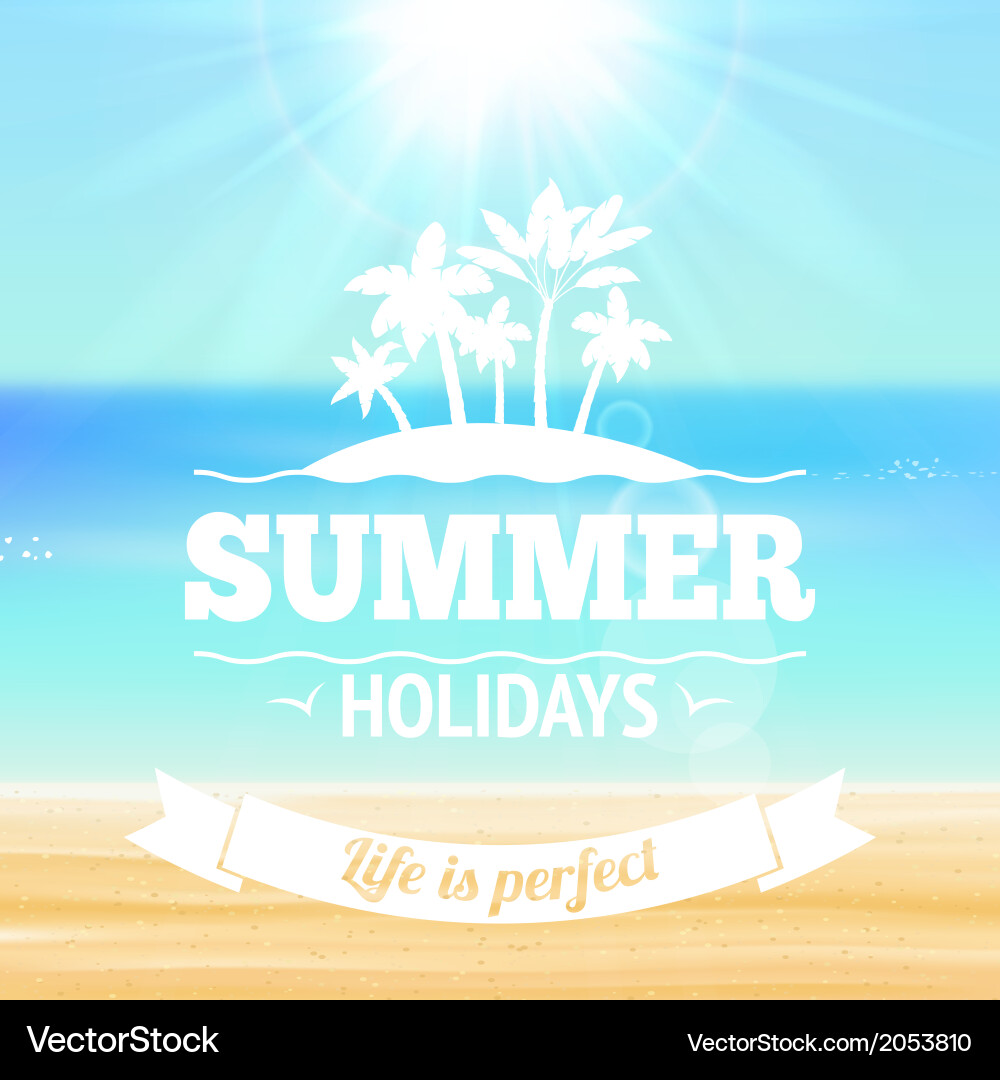 Summer holidays poster Royalty Free Vector Image