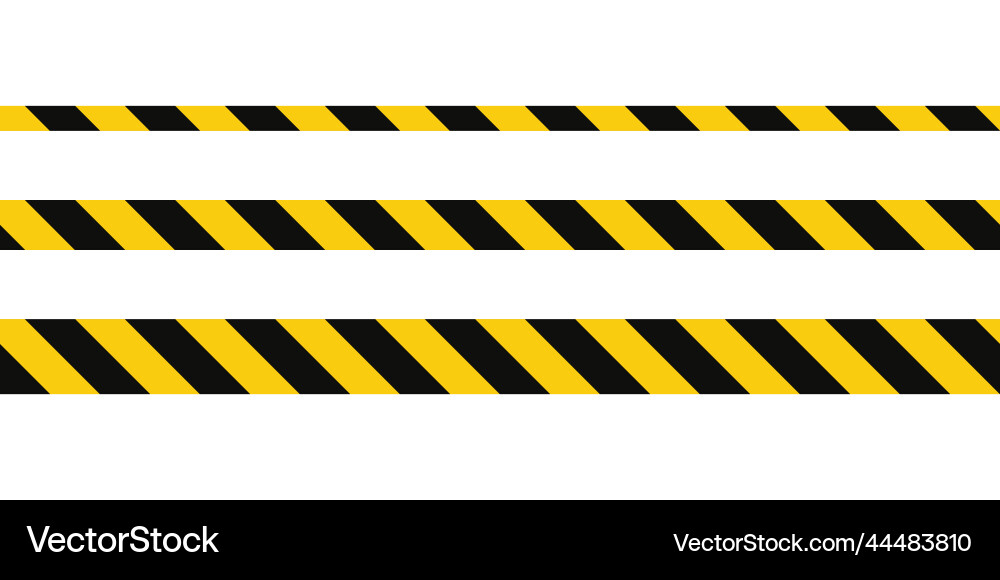 Warning tape with yellow and black diagonal Vector Image