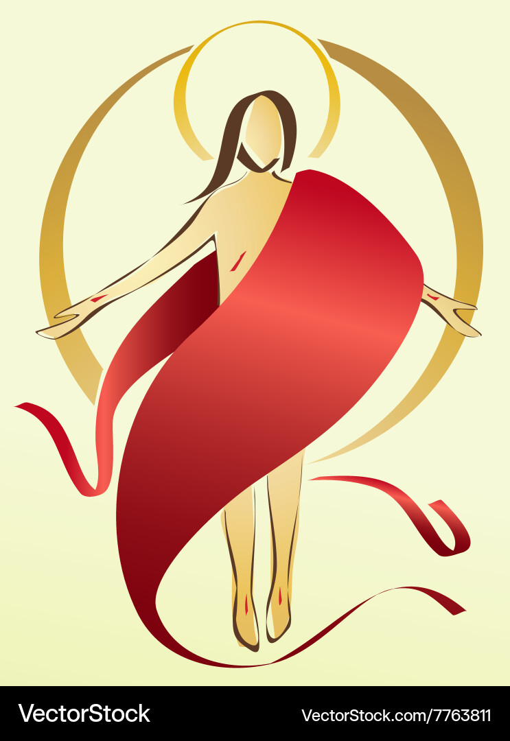Abstract easter jesus Royalty Free Vector Image