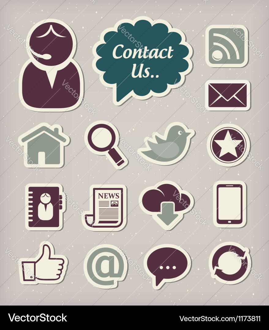 Communication icons set Royalty Free Vector Image