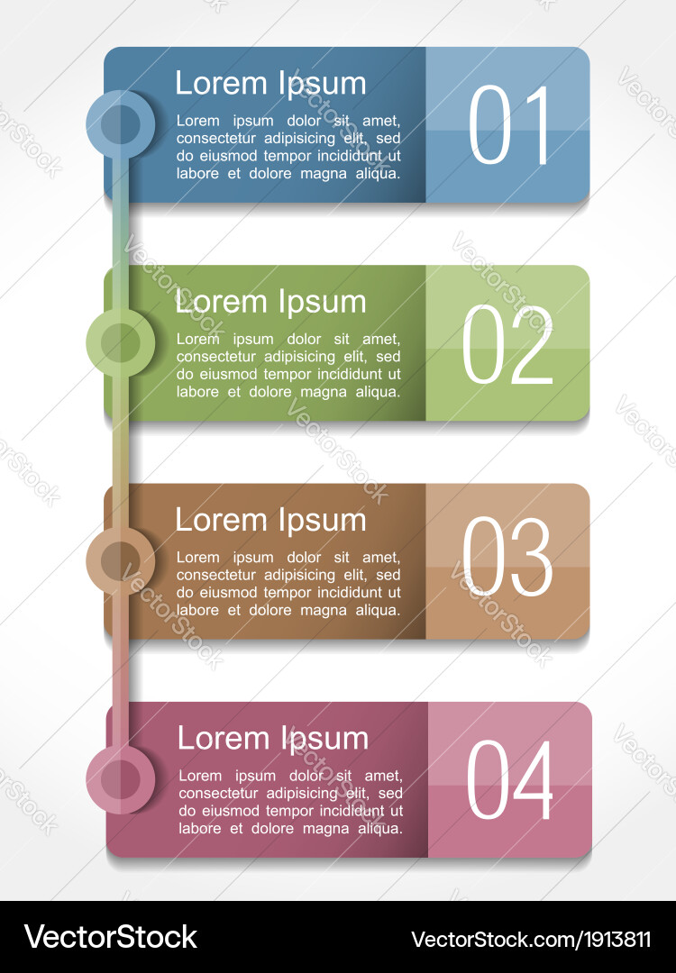 Design template with four elements Royalty Free Vector Image