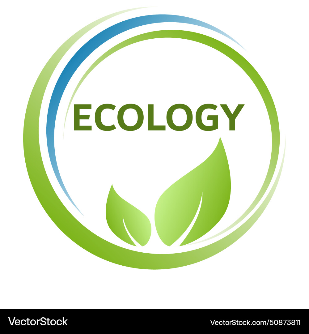 Ecology logo of a minimalistic Royalty Free Vector Image