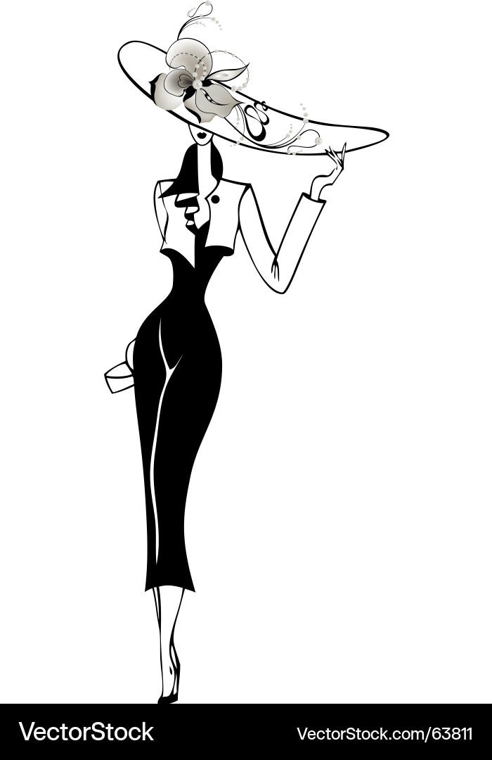 Elegant lady Royalty Free Vector Image - VectorStock