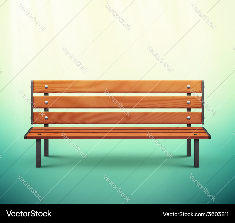 Isolated bench Royalty Free Vector Image - VectorStock