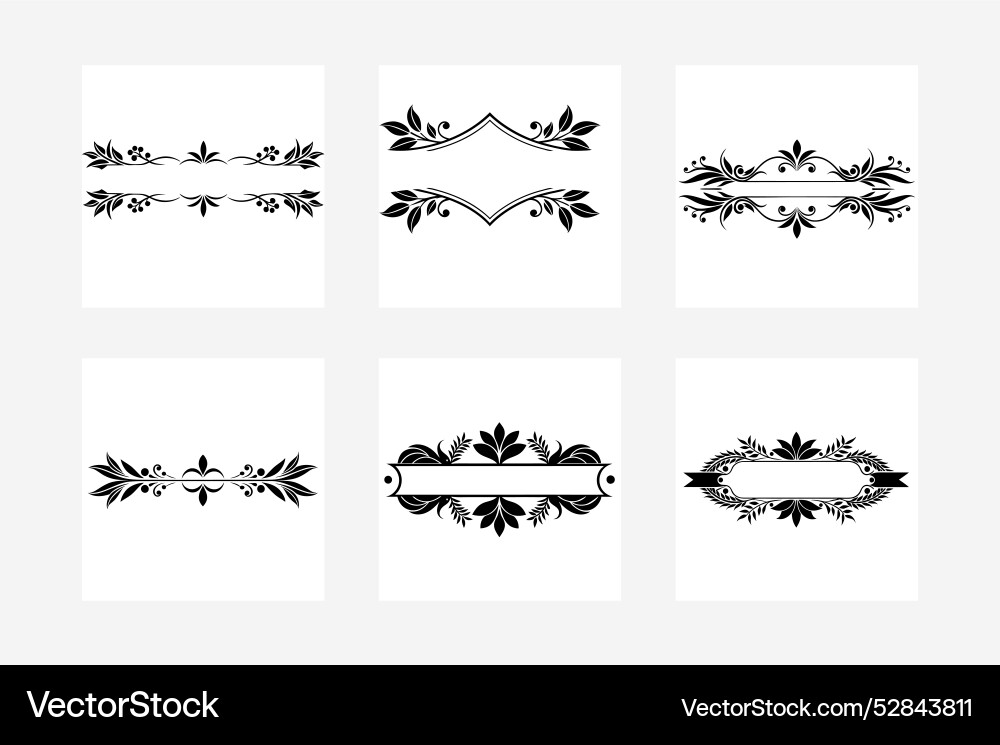 Ornamental dividers and borders design Royalty Free Vector