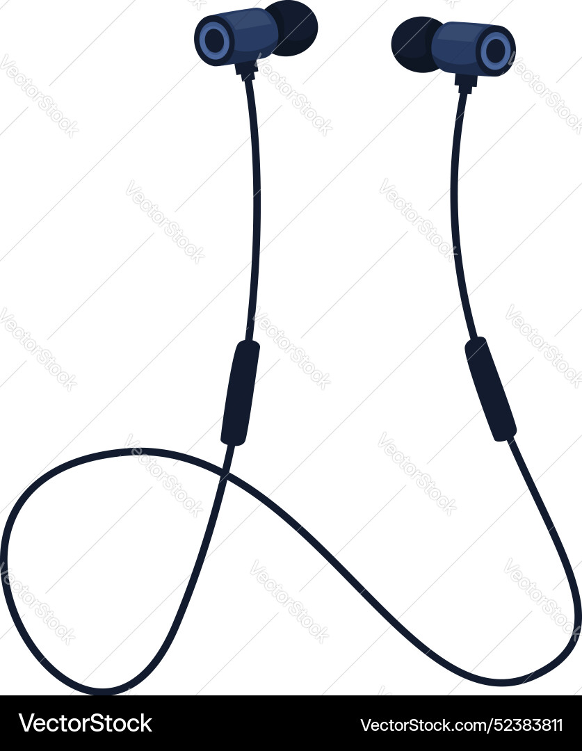 Pair of wireless bluetooth earbuds hanging Vector Image