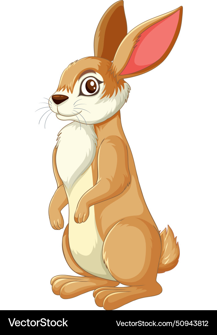 An adorable standing rabbit Royalty Free Vector Image