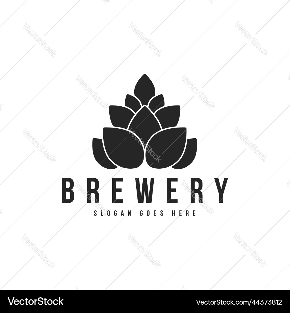 Brewery logo design craft beer logotype template Vector Image