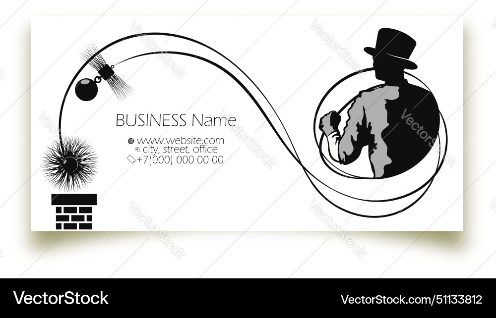 Chimney sweep with chimney cleaning tool business Vector Image